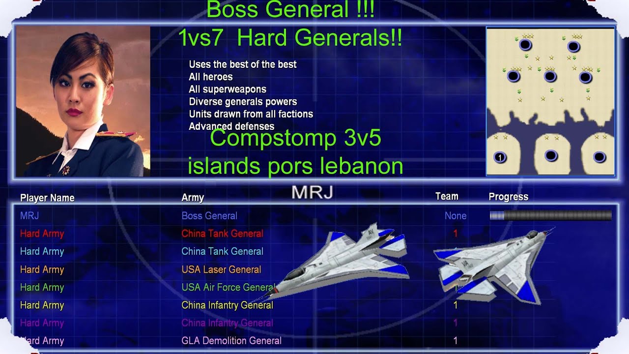 Boss General 1 vs 7 Hard Generals. (Compstomp 3v5 islands pors lebanon ...