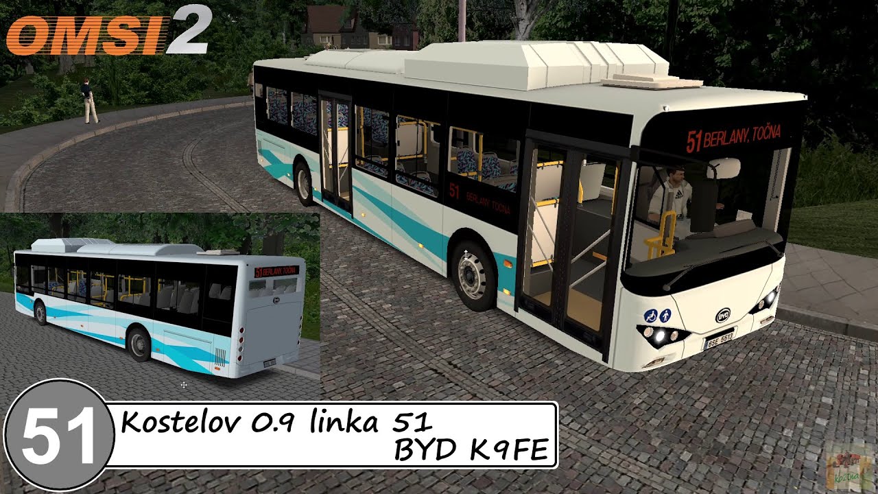 OMSI 2 #51 - Kostelov v0.9 zmatená linka 51 - BYD K9FE - YouTube