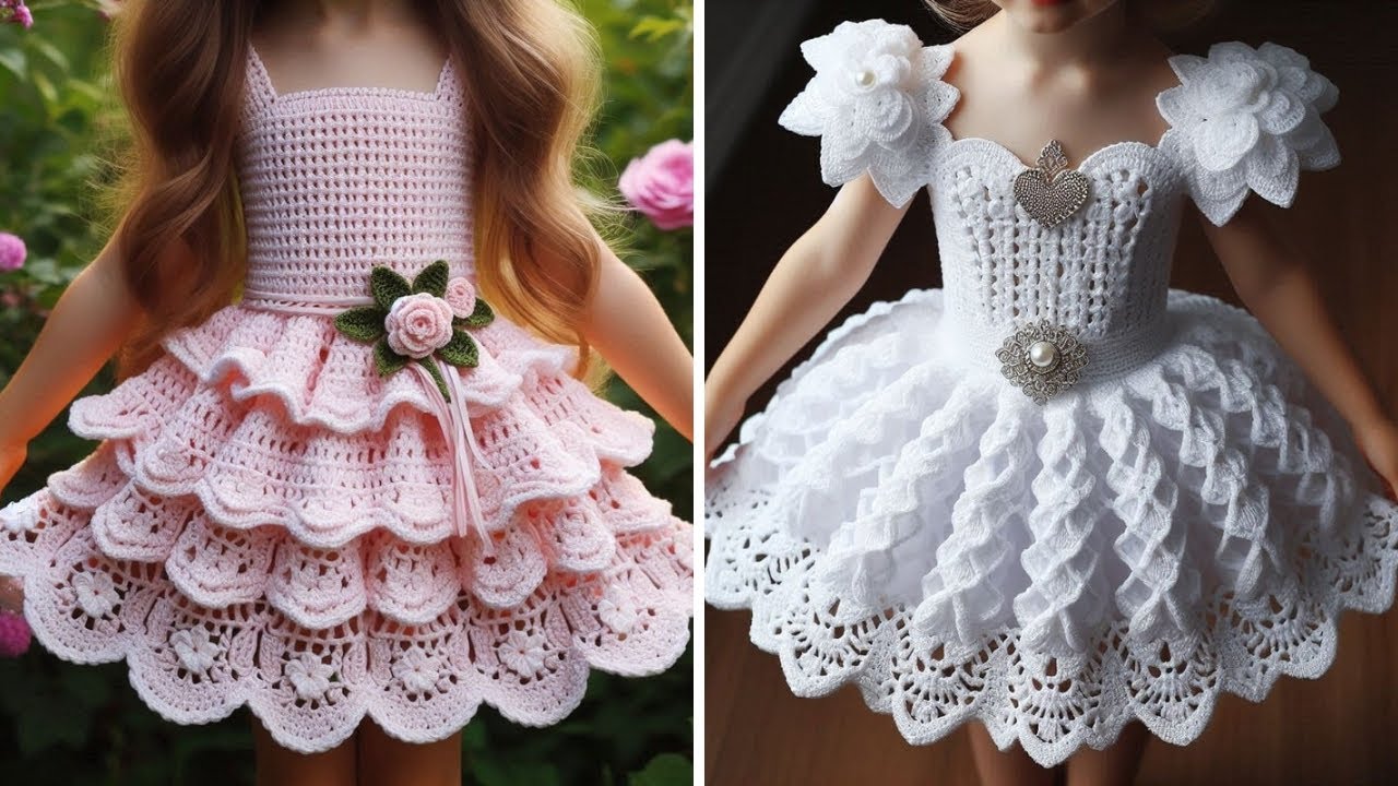 nice and cute crochet princess dress design that will blow your mind 🤯 ...