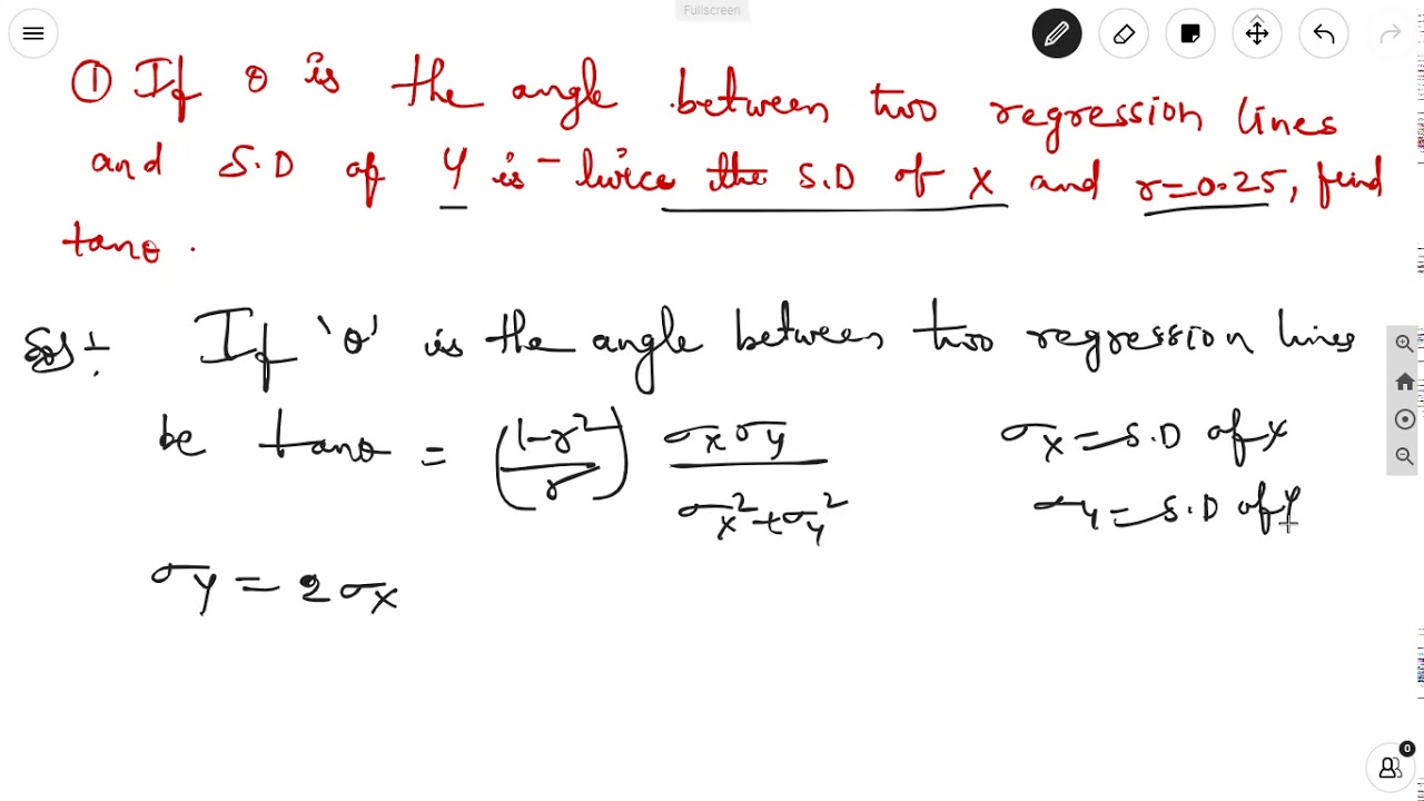 P S REGRESSION Angle Between Two Regression Line Equations Of Y On X p-s-regression-angle-between-two-regression-line-equations-of-y-on-x