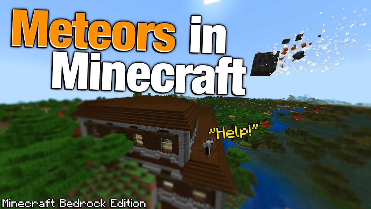 Meteorites are Falling Down in Minecraft!☄️ [Addon Showcase W/Download ...