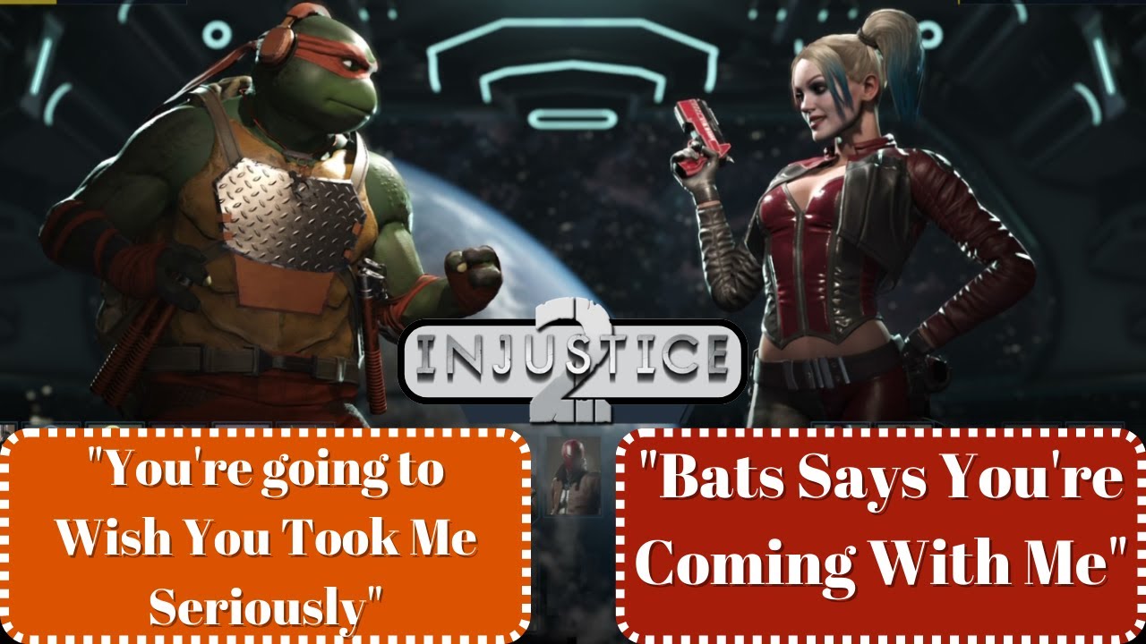 TMNT Michelangelo Meets Harley Quinn | Injustice 2 | Unique Intros ...