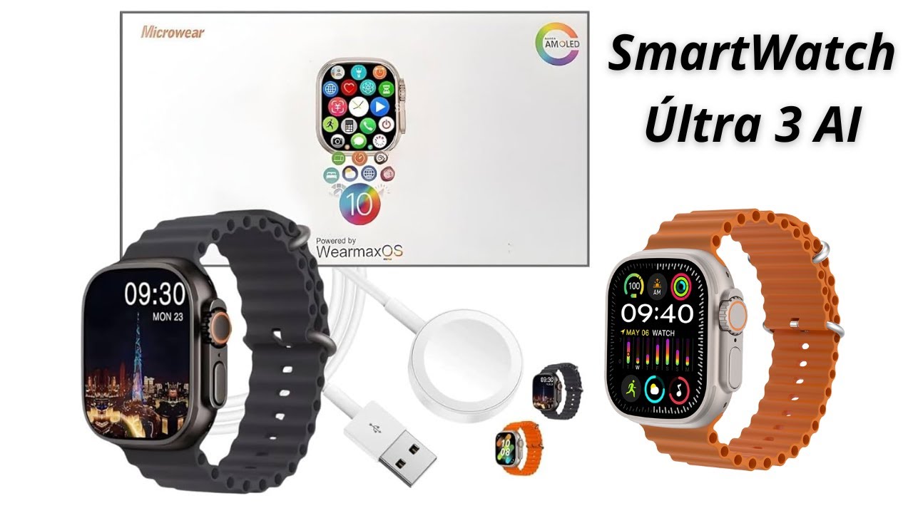 Smartwatch Android Ultra 3 Ai Microwear Original 4GB - 32GB Amoled ...