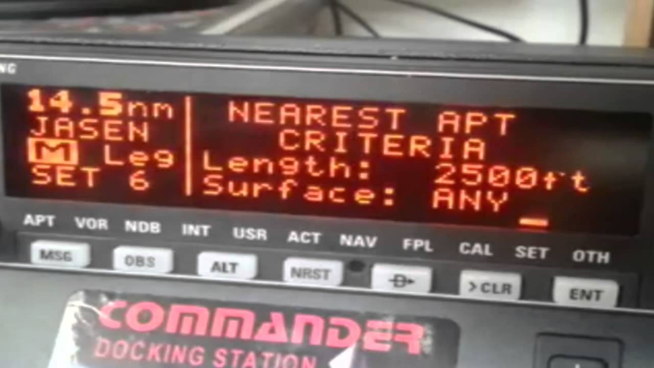 Bendix King KLN 89B - SET Chapter - YouTube