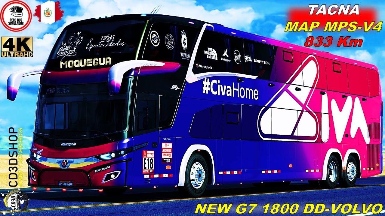 Map Perú Simulador V4 | TACNA | New G7 1800 DD-Volvo | CD3DSHOP | CIVA ...