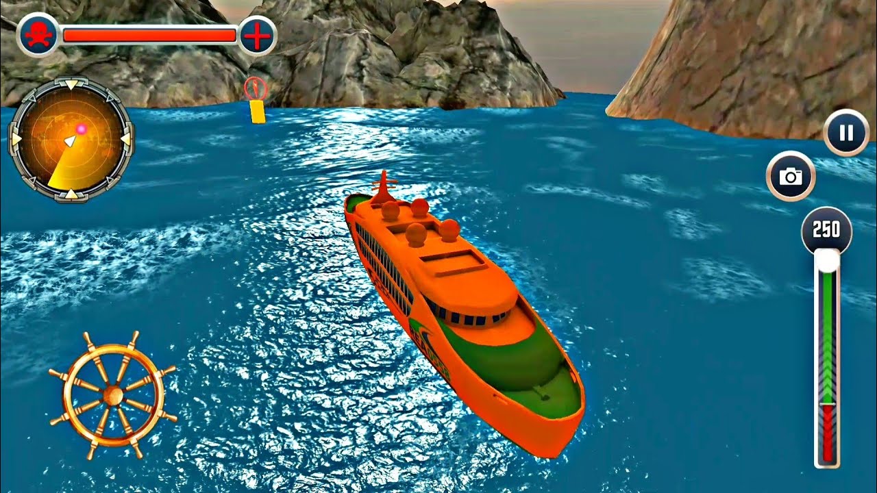Dangerous driving through the rough sea | Android cruise ship gameplay ...