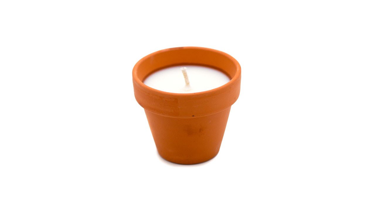 5 Minute Soy Container Candle in a Flower Pot - YouTube