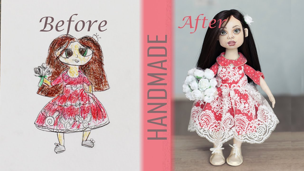 How do I make a textile doll.Handmade.Artdoll.According to the child's ...