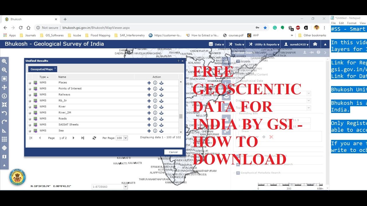 GIS Guide - Download Free Geological Layers For India | Geology ...
