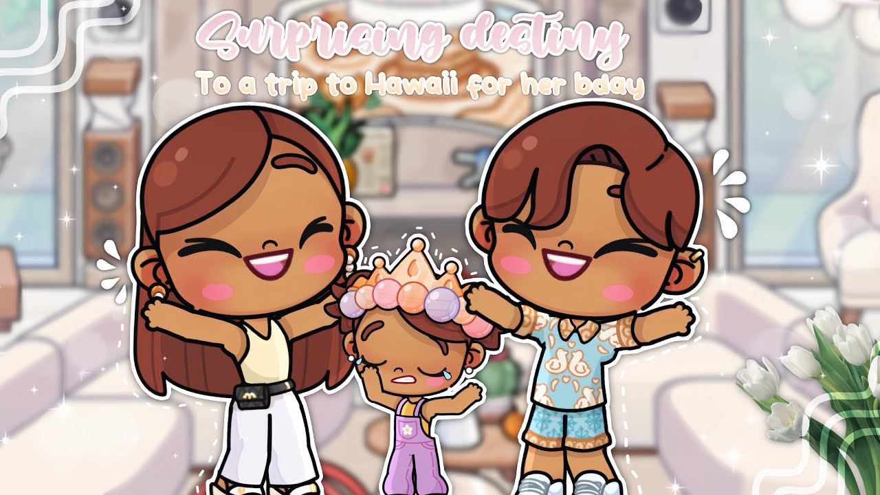 We surprised destiny to go on a trip to *HAWAII* 🌷🏖️ || *with voice* ୨ ...