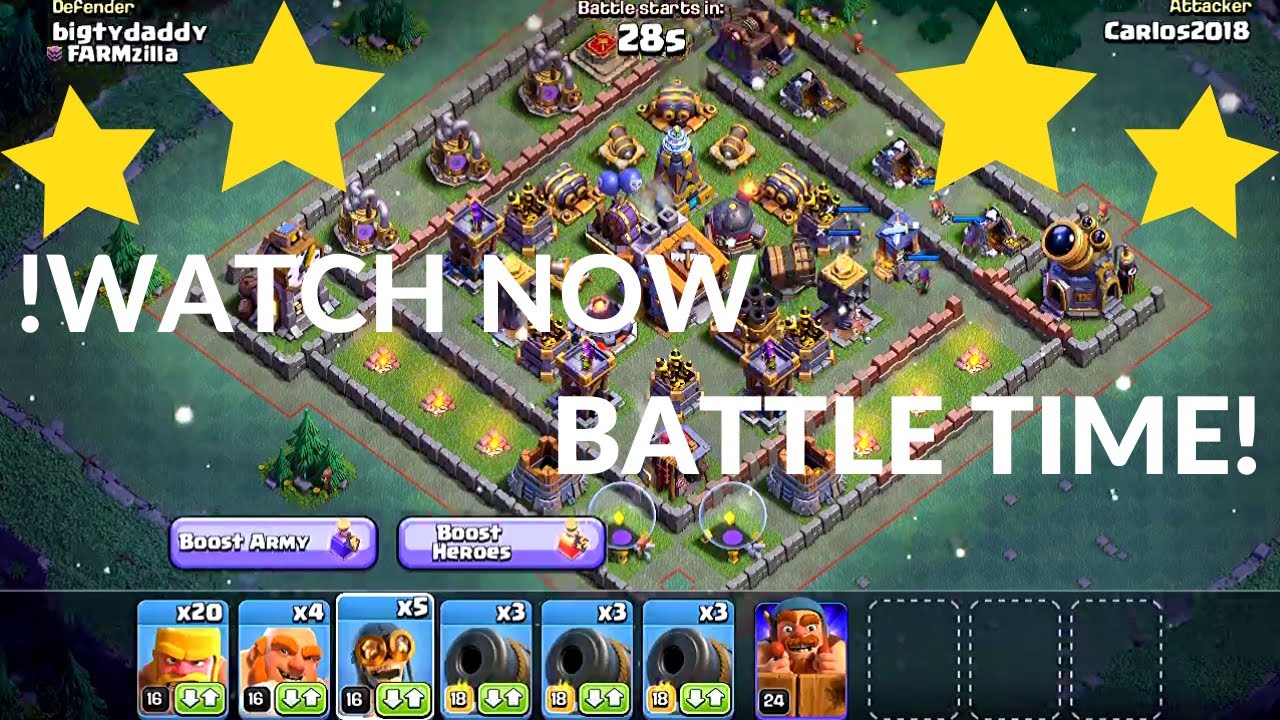 CLASH OF CLANS BUILDER HALL BASE ATTACK STRATEGIES! - YouTube