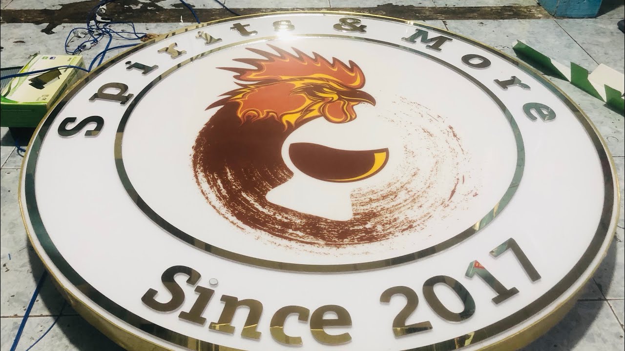 Hướng dẫn làm logo chất lượng cao - mica đèn led 7 màu - in UV - led ...