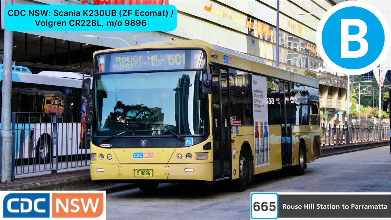 CDC NSW: Scania K230UB (ZF Ecomat) / Volgren CR228L, m/o 9896 - YouTube