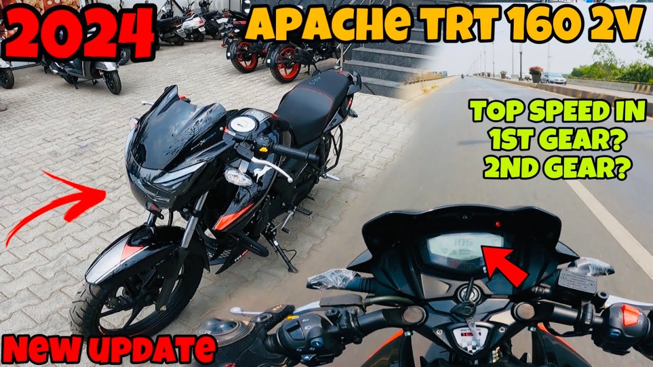 2024 New Tvs Apache RTR 160 2V |new update ️‍🔥First Ride Review With All Ride Mode - YouTube