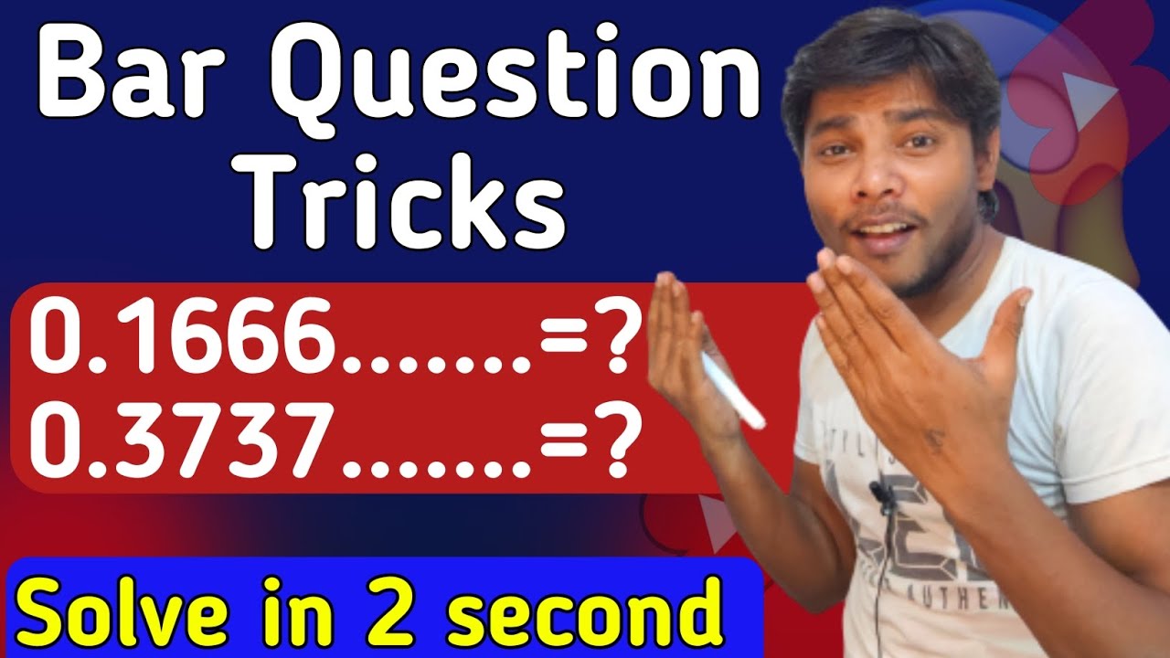 शांत और अशांत आवर्ती (Recurring) दशमलव || Number System | Bar Question ...