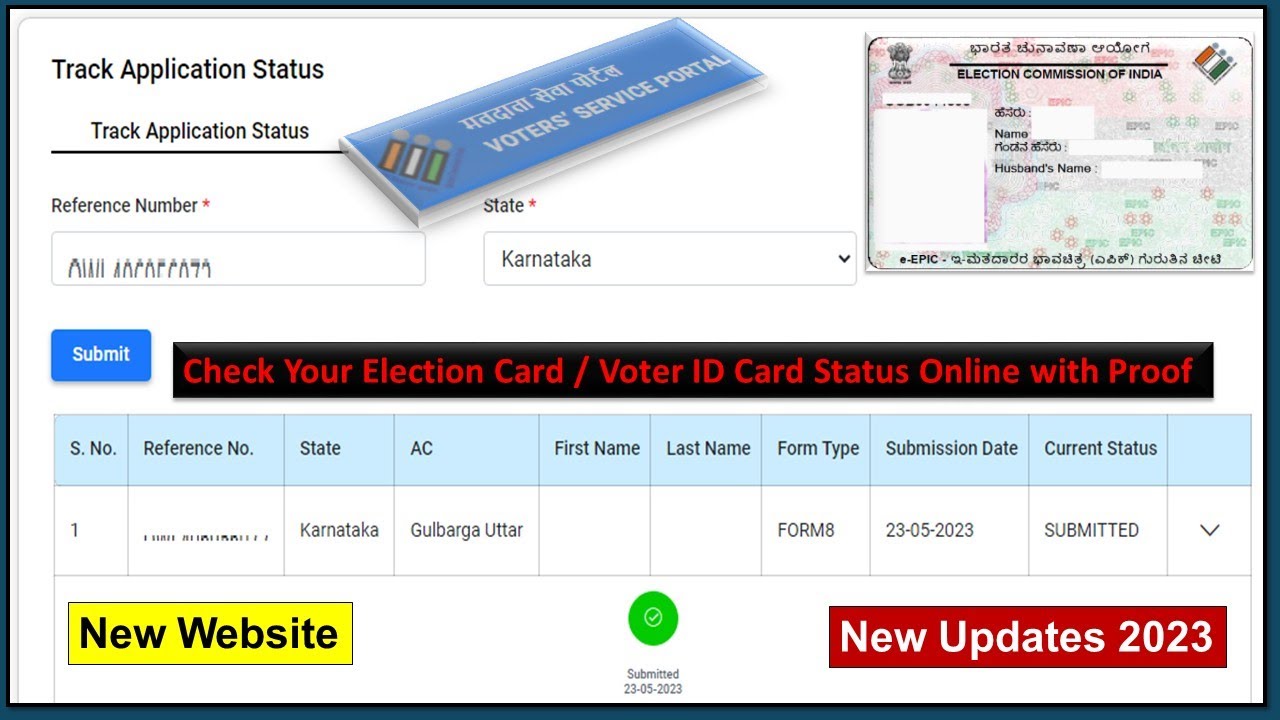 How to check Voter ID Card status online All over India through New ...