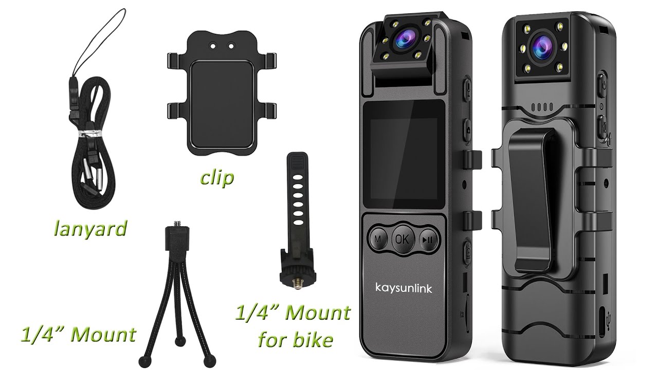 Multifunctional Mount - Kaysunlink H82 128GB Body Camera - YouTube