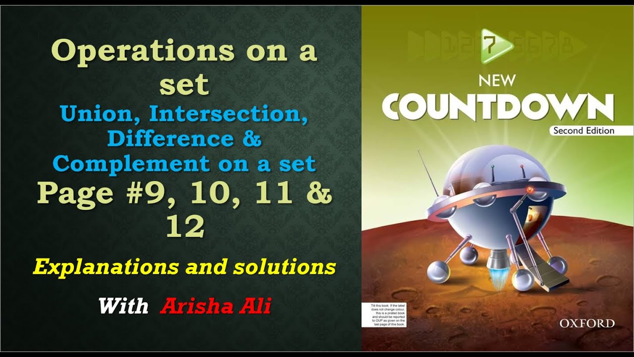 What are the Operations on a set || Oxford Countdown 2nd Edition ...