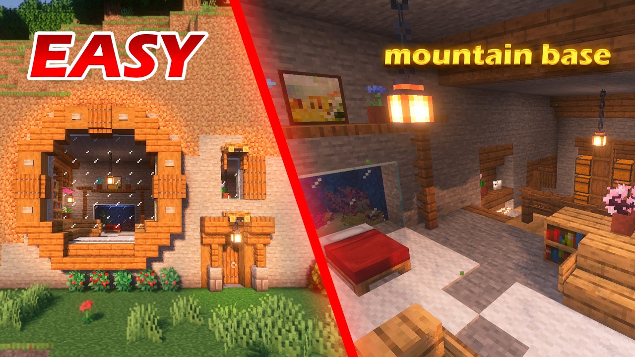 Mountain Base Tutorial in Minecrat - YouTube