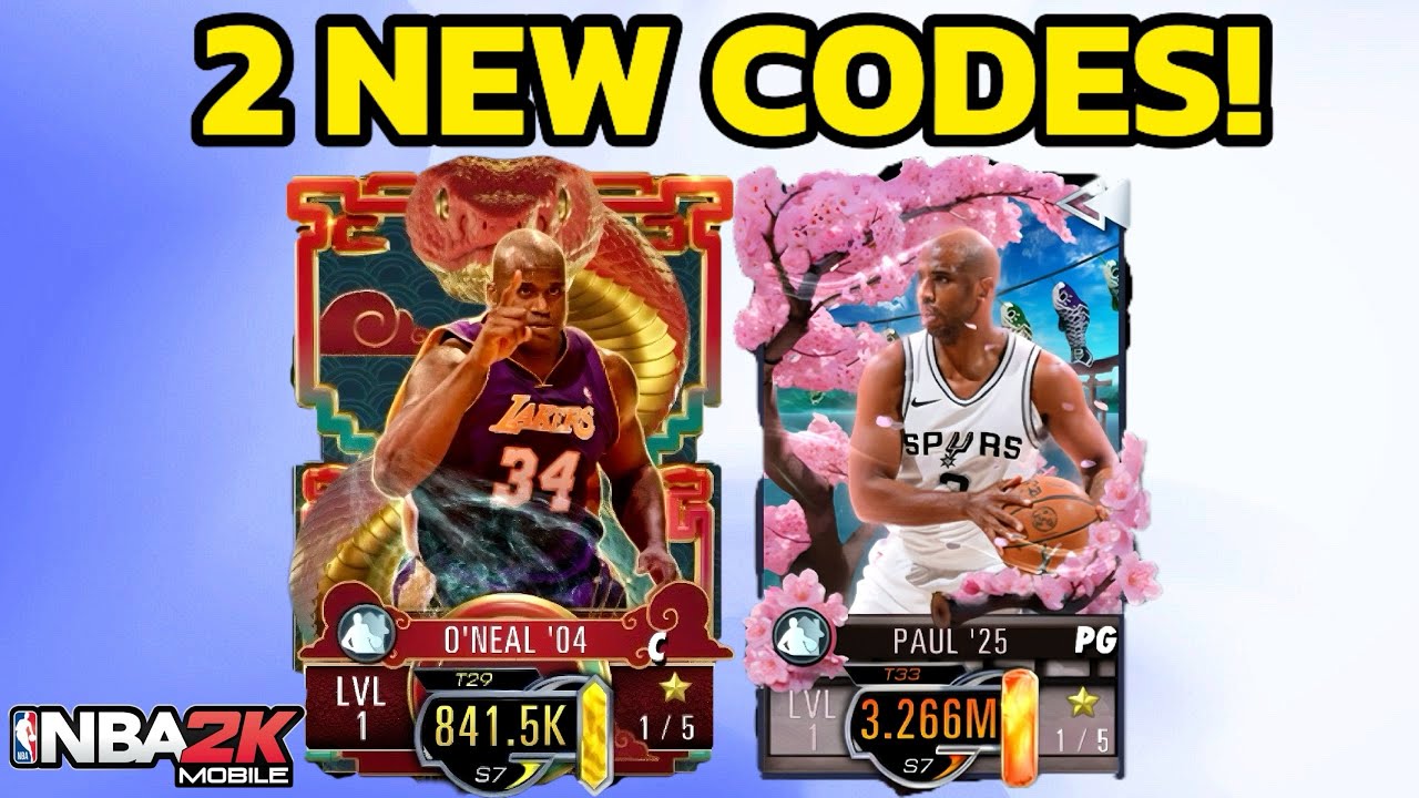 nba 2K mobile codes May 2025! Get The Free Chris Paul & Shaquille O ...