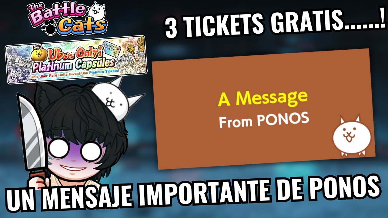 UN MENSAJE IMPORTANTE DE PONOS, 3 TICKETS GRATIS Y EVENTOS ACTIVOS ...