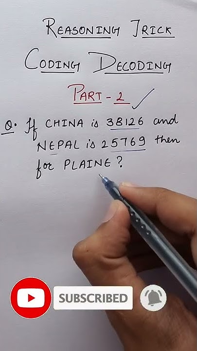 Number Coding | Coding Decoding Reasoning Question | Reasoning Trick #shorts #viralvideo # ...
