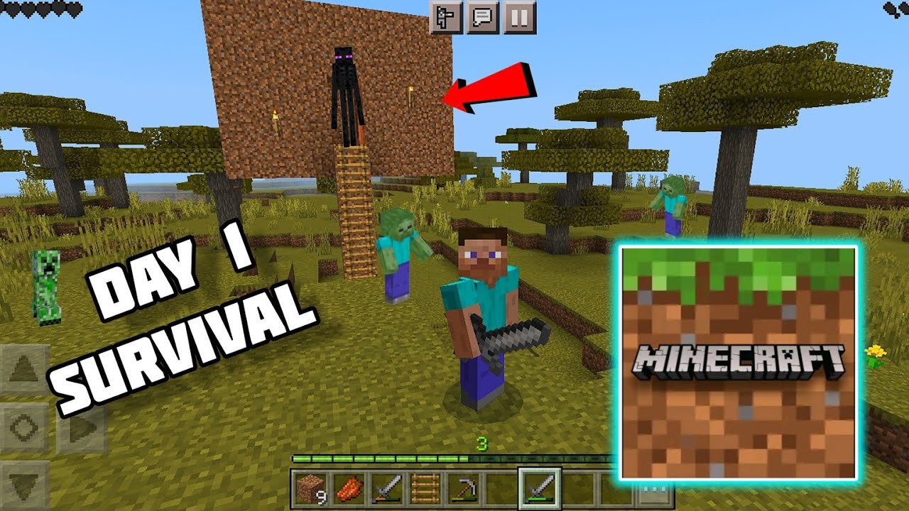 DAY 1 OF SURVIVAL IN MINECRAFT IN TAMIL | MINECRAFT GAMEPLAY IN TAMIL ...
