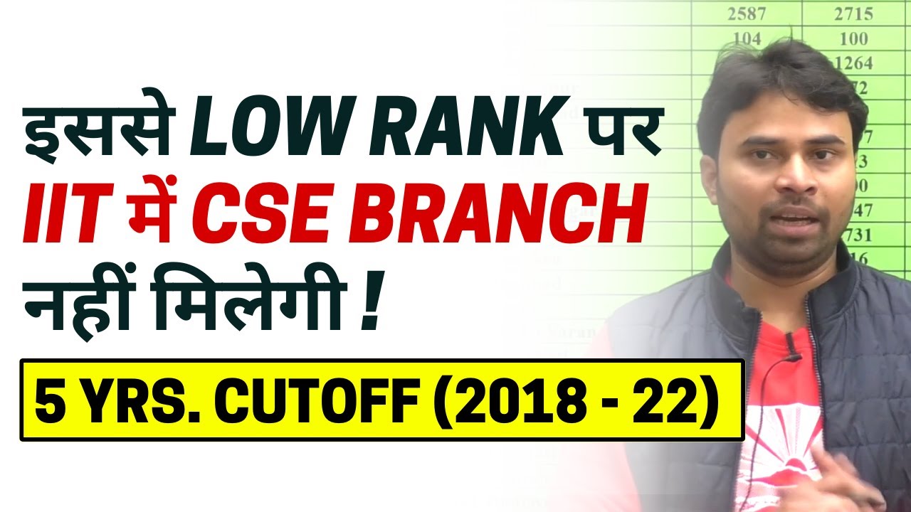 All 23 IITs Previous Year CSE Branch Cut-off | 2018 - 22 | IIT Cut-off ...