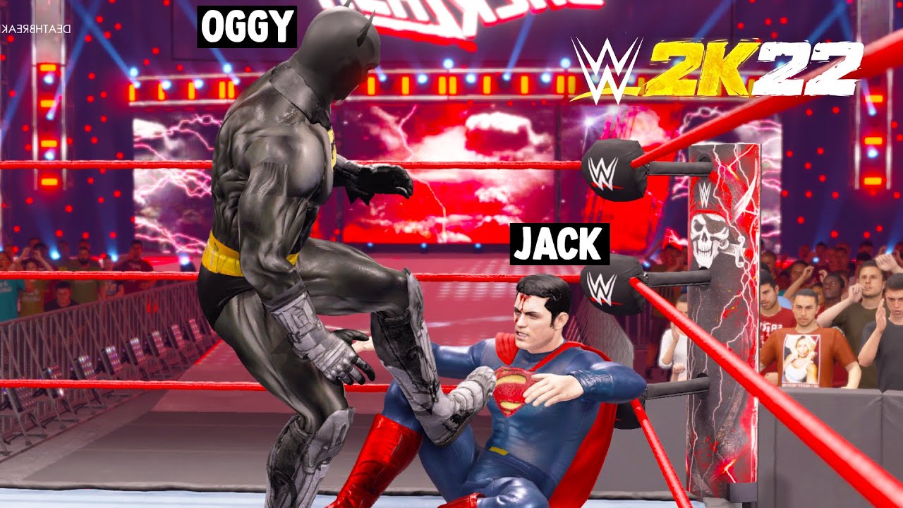 Oggy The Batman Vs Jack The Superman In WWE 2K22 - YouTube