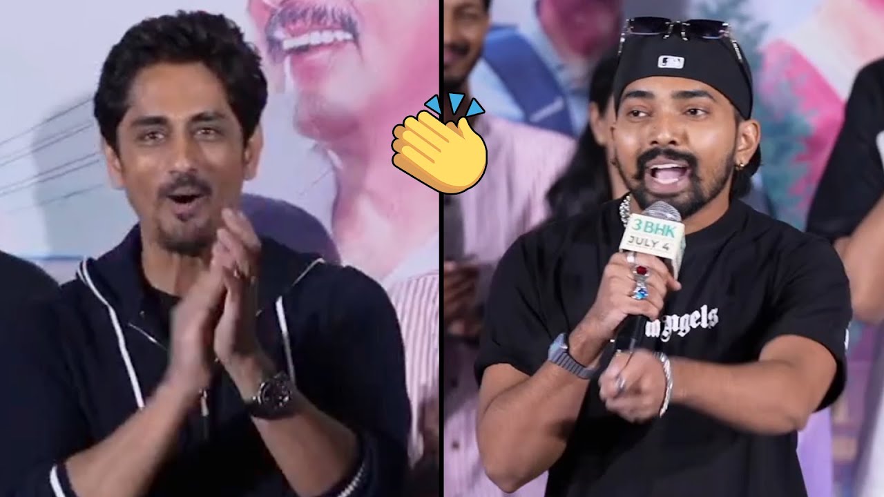 Telugu Rapper Deva Superb Song on Siddharth @ 3BHK Trailer Launch Event ...