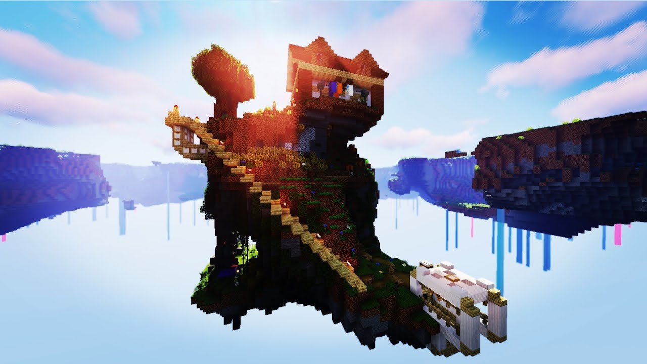 A MINECRAFT Base On a Floating Island (Inspired By Minecraft Story Mode ...