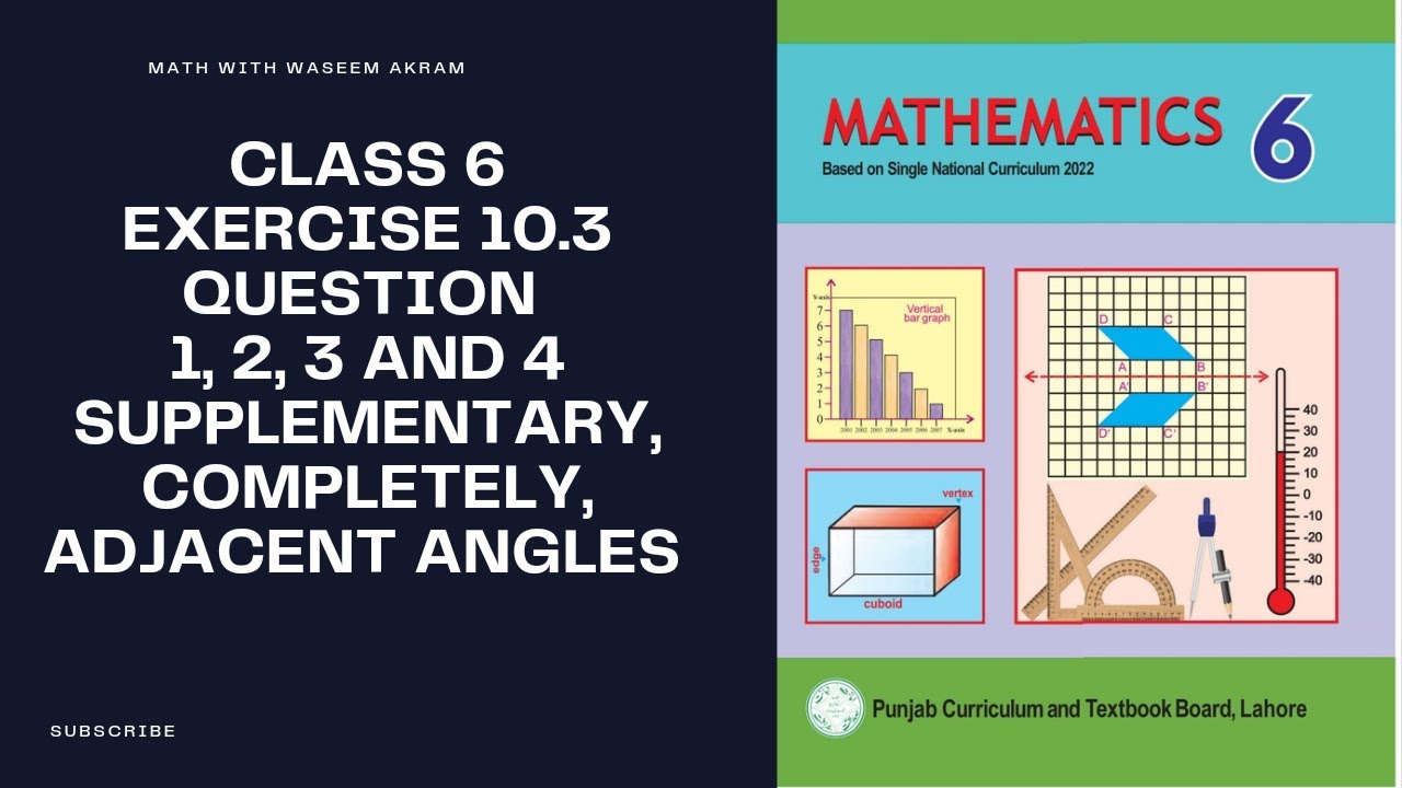 class 6 math exercise 10.3 question 1, 2, 3 and 4 new book | class 6 ...