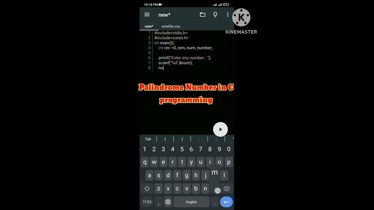 Palindrome Number In C Programming C Programming Tutorial Palindromenumber Cprogram Coding