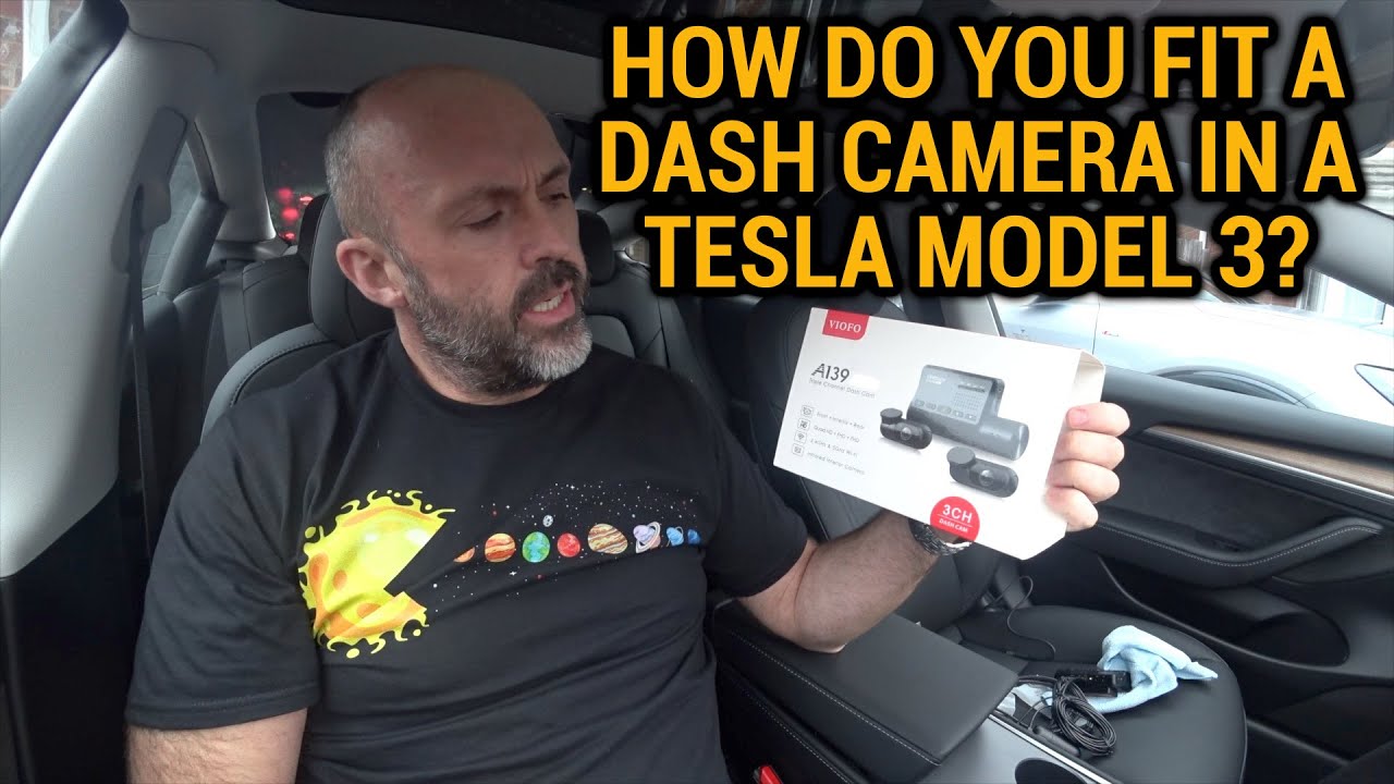 How do you fit a dash camera in a Tesla Model 3? // Viofo A139 3 ...