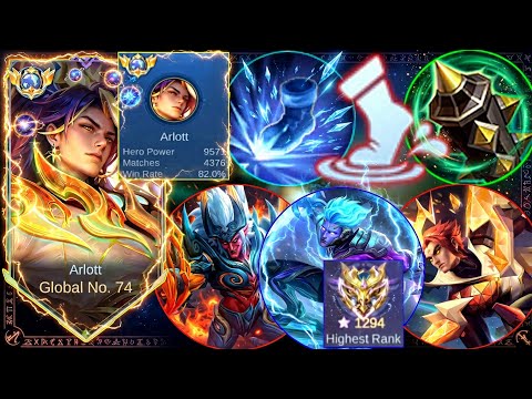 I faced a +1200 star gord and this happened!! Global arlott new build and emblem | MLBB 