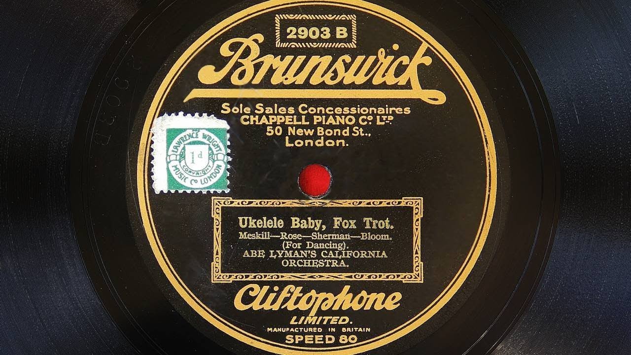 Abe Lyman’s California Orchestra - Ukulele Baby - YouTube