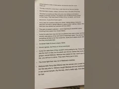 Percy Jackson Chapter 11 Summary - YouTube