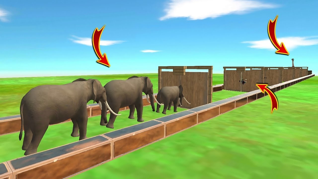The creature behind the door | What an elephant challenge | animal ...