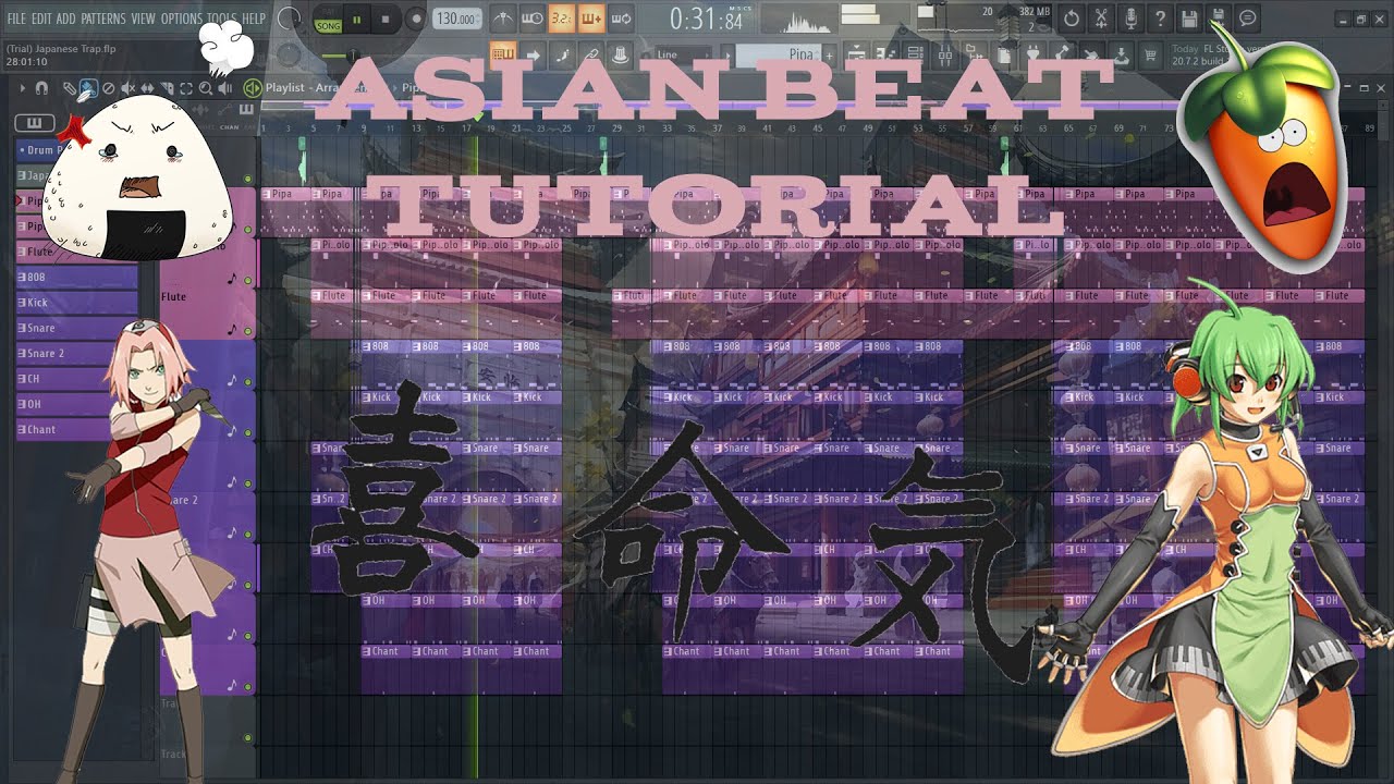 HOW TO MAKE JAPANESE BEAT FOR RAPPING | FL STUDIO BEGINNER TUTORIAL ...