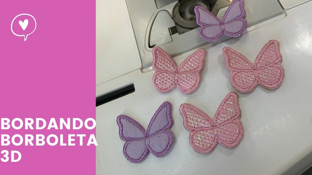 Bordando Borboleta 3d Youtube