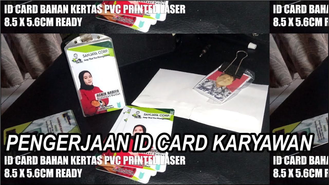 PENGERJAAN ID CARD KARYAWAN BAHAN PVC TEKNIK PRINT LASER - YouTube