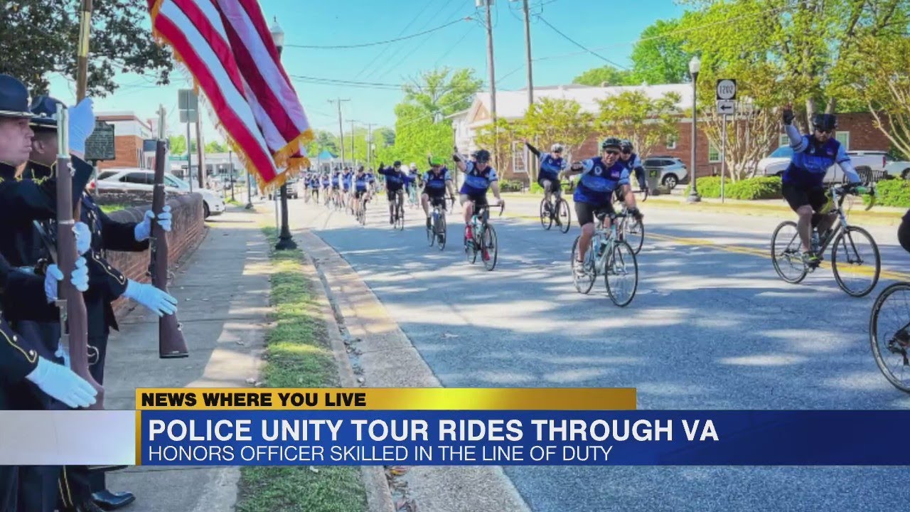 Police Unity tour rides through Virginia - YouTube