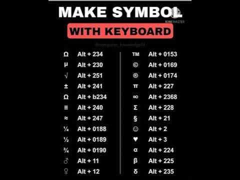 make symbols with keyboard #keywords #symbol #computer #knowledge - YouTube