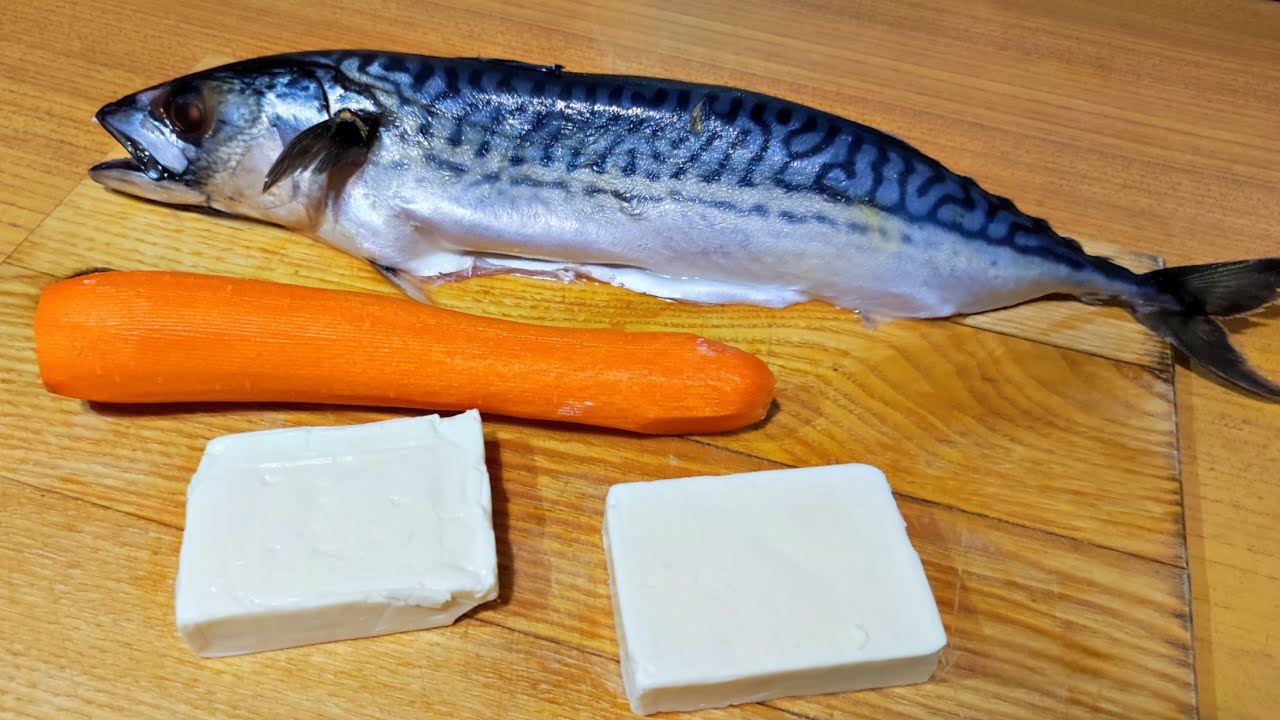Mackerel Family Recipe! Mackerel Stuffed With Processed Cheese and ...