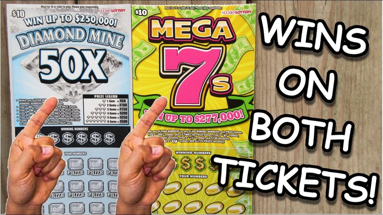 WINS!! "Diamond Mine AND Mega 7s Lottery Ticket Scratch Off!! - YouTube