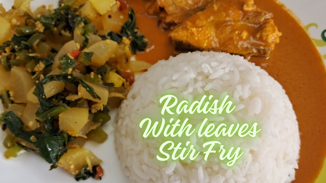 Radish stir fry with leaves/Moolangi soppu palya - YouTube
