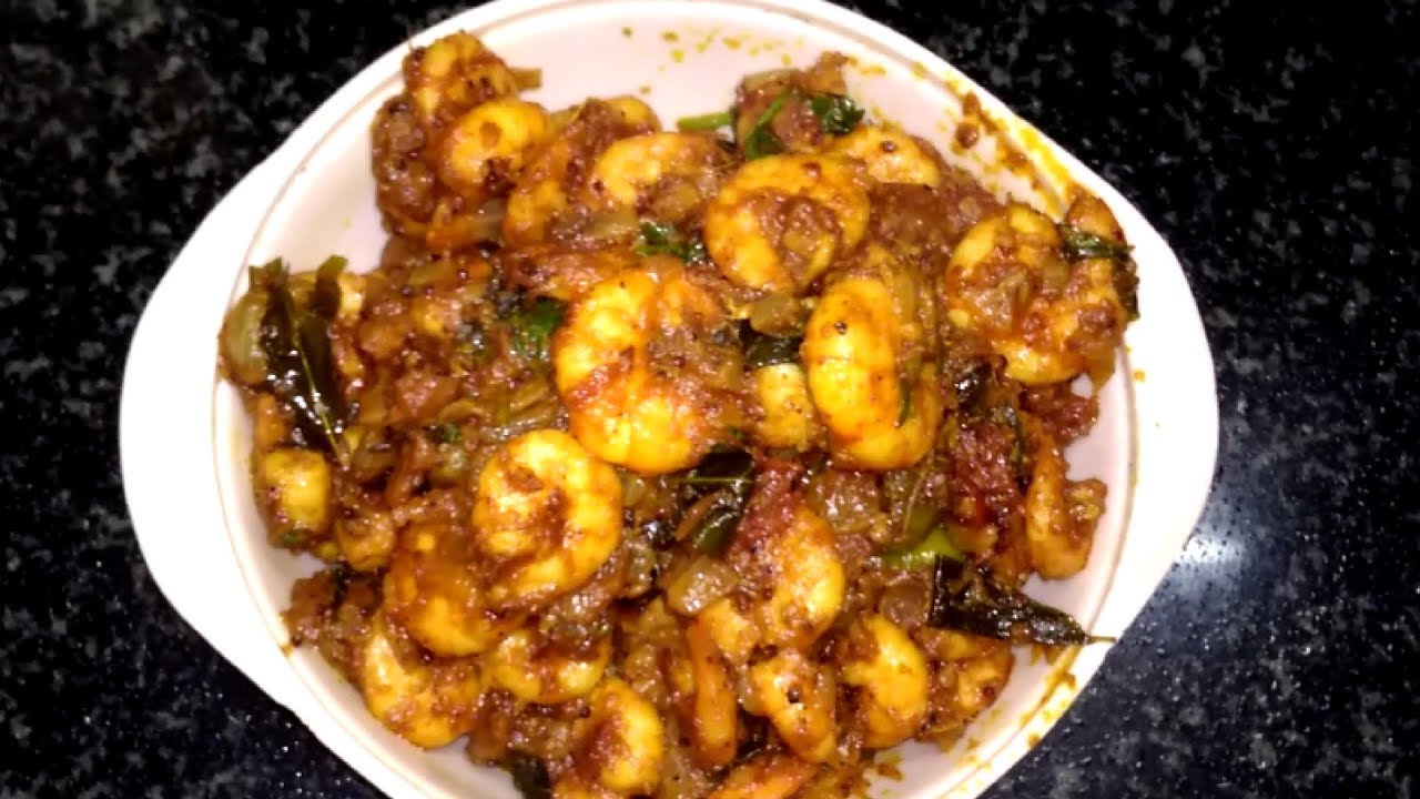 Eral Varuval | How to make Prawn Fry in Tamil | Prawn Varuval Recipe ...