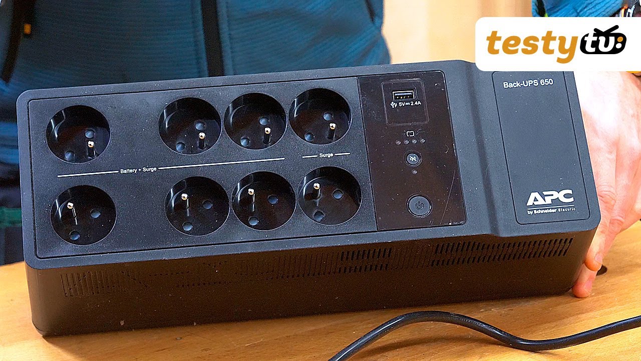 APC: Back-UPS BE650G2-CP - zasilacz bezprzerwowy z ochroną linii danych ...