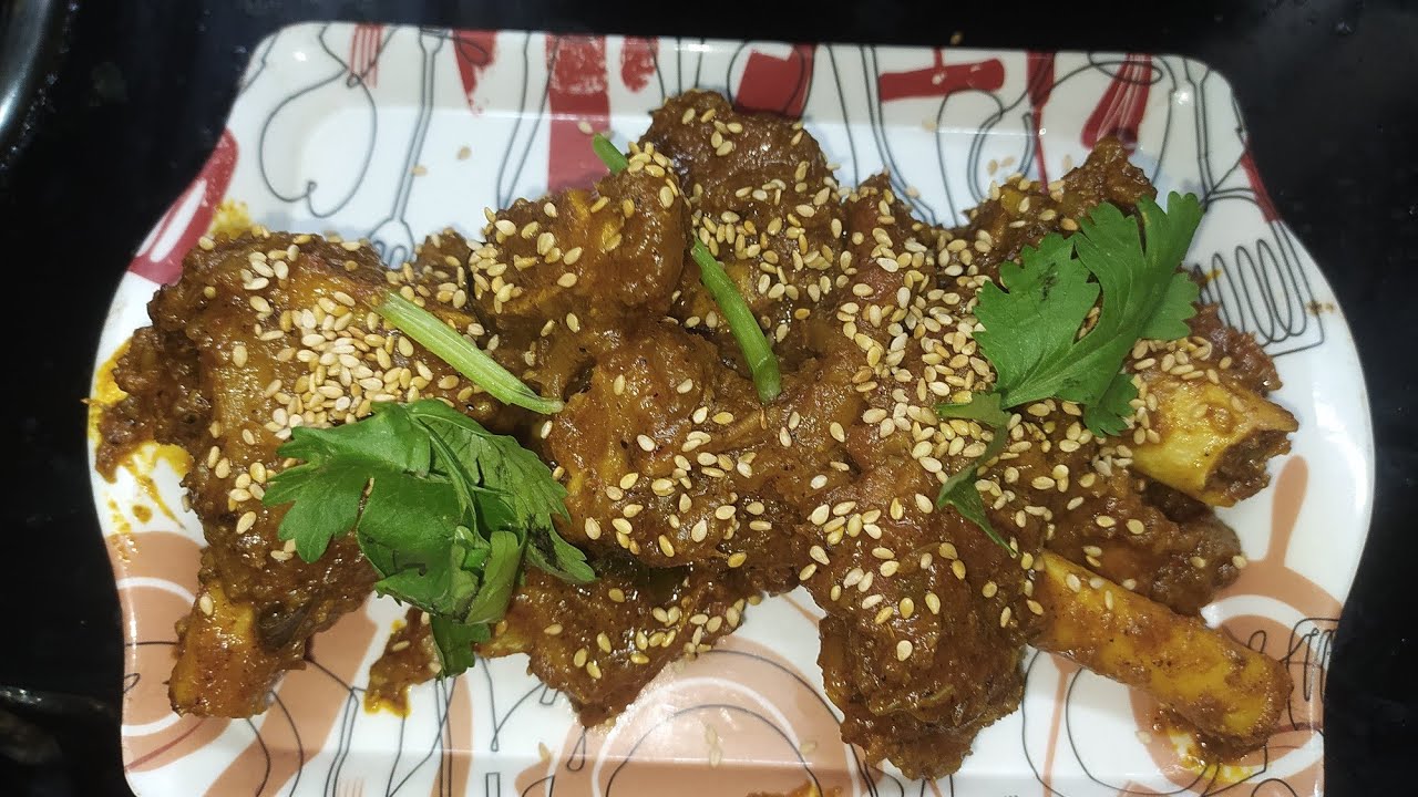 Mutton bone sesame Roast | Mutton Nalli Roast | Mutton Bone Marrow Fry ...