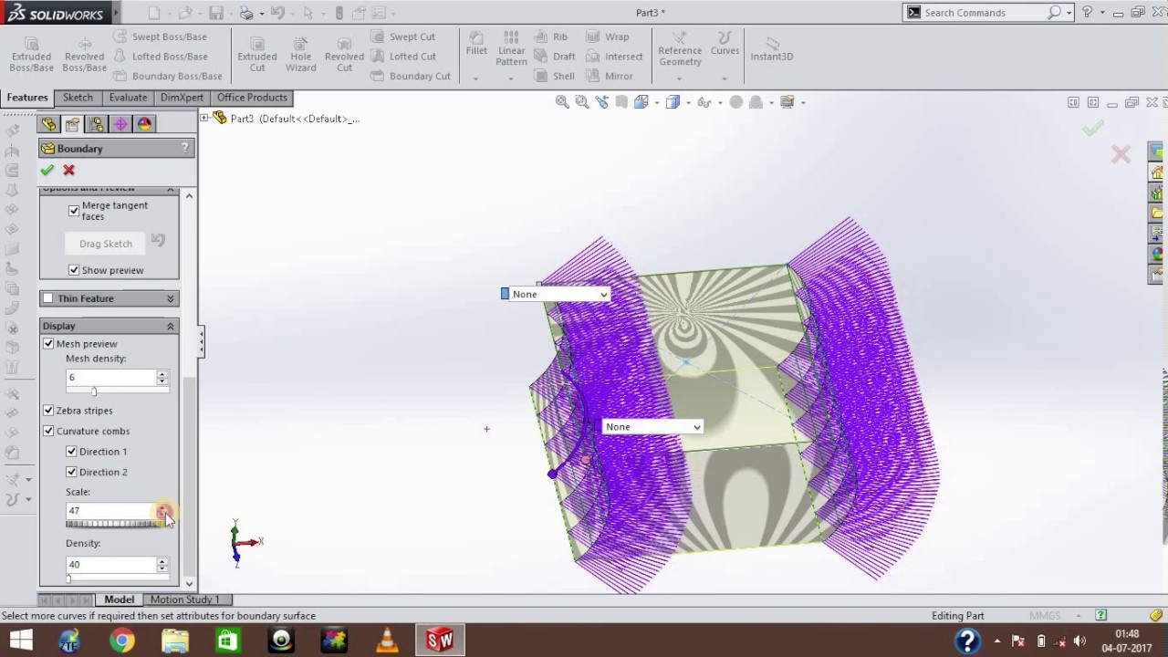 Solid Works - Video_11 - 3D modelling- Boundary base & Boundary cut ...